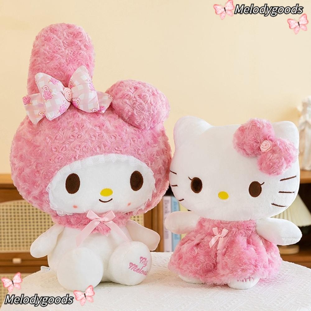 MELODG Sanrio Plush Toy, Rose Melody Plush Doll, การ์ตูน Hello Kitty 35cm ตุ๊กตาสัตว์เด็ก ...