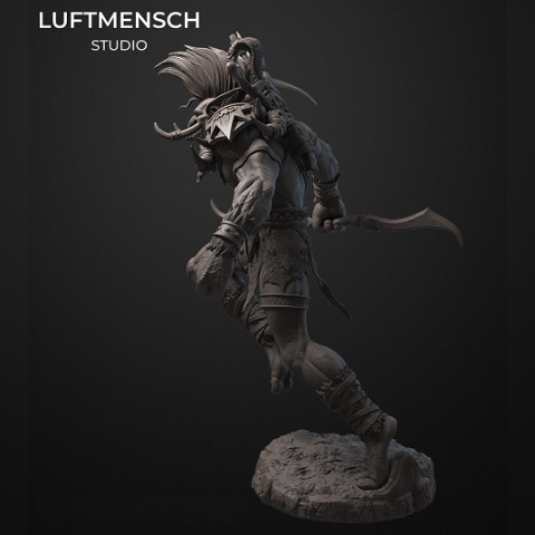 โมเดลเรซินสีขาวใหม่ของ World of Warcraft Shadow Hunter Troll ความแม่นยำ ...