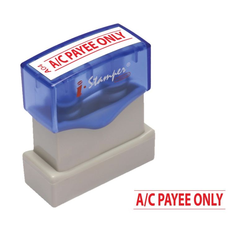 I-STAMPER ตรายางหมึกในตัว A/C PAYEE ONLY A04 สีแดง | Shopee Thailand