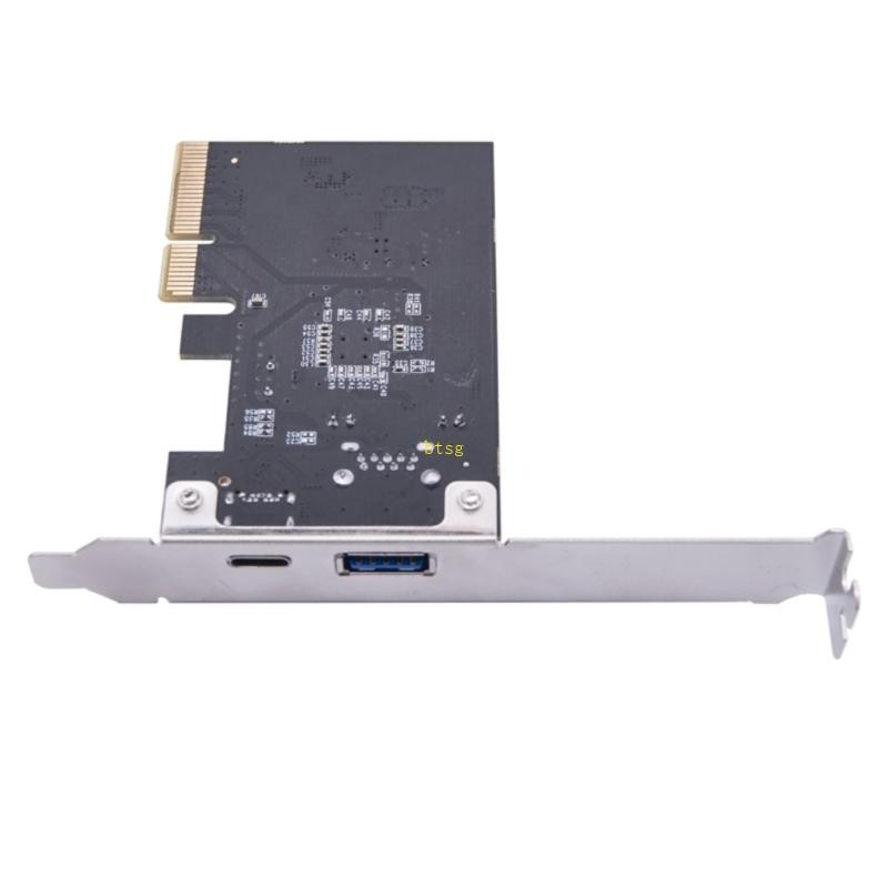 Btsg PCIE USB 3 2 GEN2 10G ประเภท C 10G อะแดปเตอร์ PCIE การ์ดขยาย Risers ASM1142 ชิปคอนโทรลเลอร์ ...