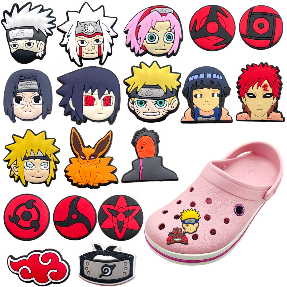 Jibbit 20 สไตล์รองเท้า Charms การกําหนดค่ารองเท้าแตะหัวเข็มขัด PVC ...
