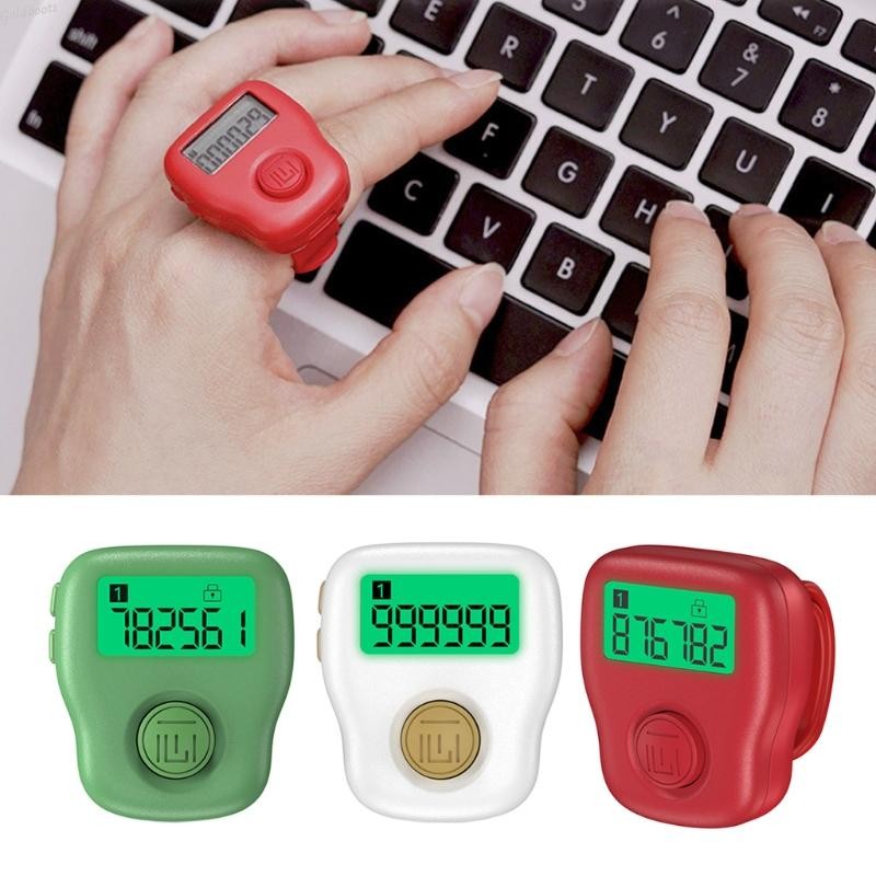 GB 6 Digital LED Electronic Finger Clicker Tasbih มือถือแหวนคลิก Lap ...