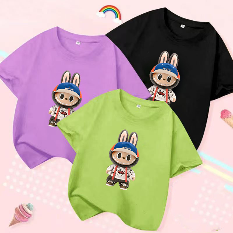 Hot2025 เสื้อยืดเด็กพิมพ์ลายการ์ตูน น่ารักๆๆๆๆ Pattern ลาบูบู้ (Labubu ...