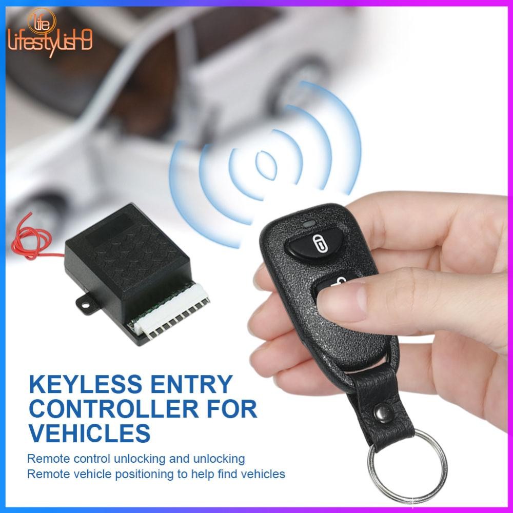 12V Auto Locking Security Keyless Entry Kit 2 รีโมทคอนโทรลรถประตูล็อค ...