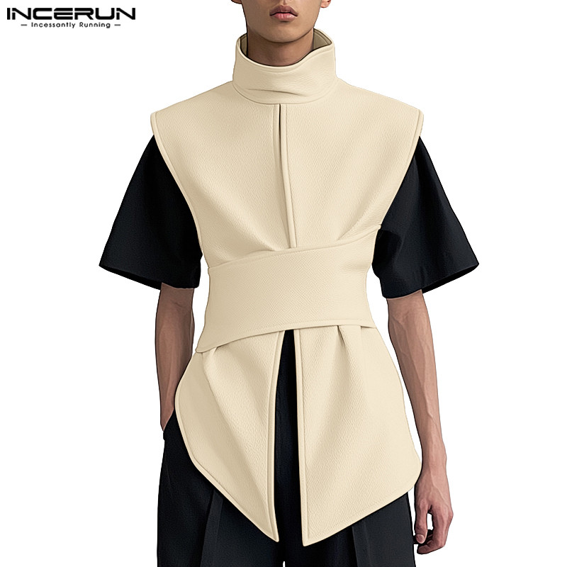 INCERUN เสื้อกล้ามแขนกุดดีไซน์แฟชั่นสําหรับผู้ชาย | Shopee Thailand