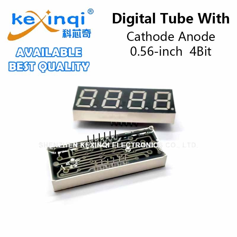 (1 ชิ้น) 0.56 นิ้วจอแสดงผล LED 7 ส่วน 4 บิตหลอดดิจิตอล Common Cathode ...