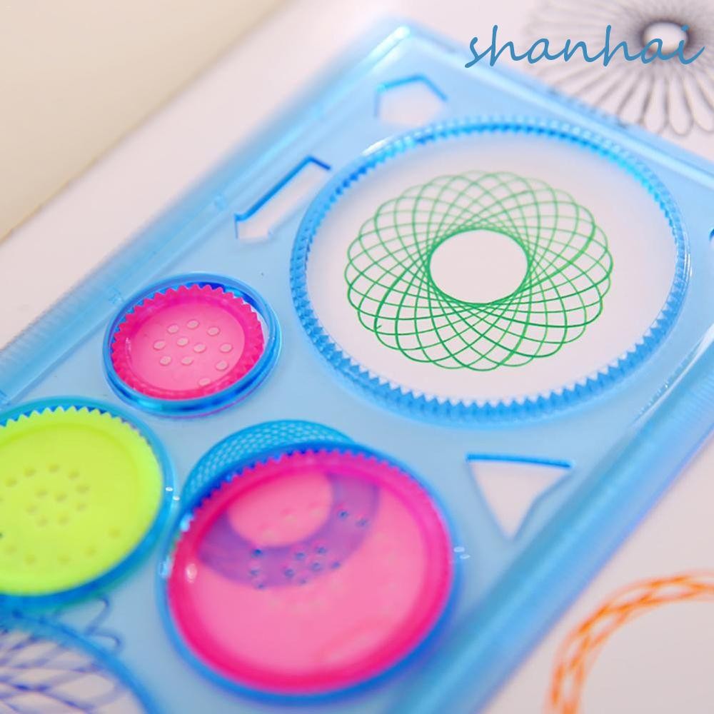 SHANHAI Spirograph วาด Stencils เด็กสร้างสรรค์น่ารัก Art หัตถกรรม ...