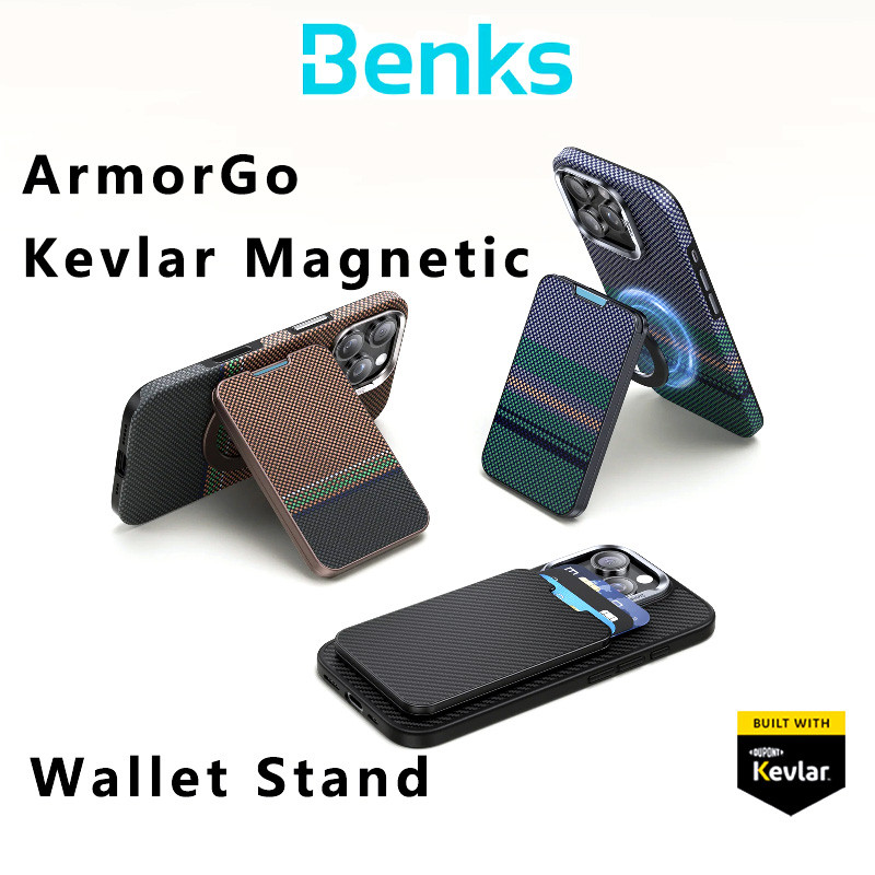 Benks ArmorGo Magnetic Wallet Phone Stand ที่ใส่บัตรแบบพกพาในตัวด้วย ...