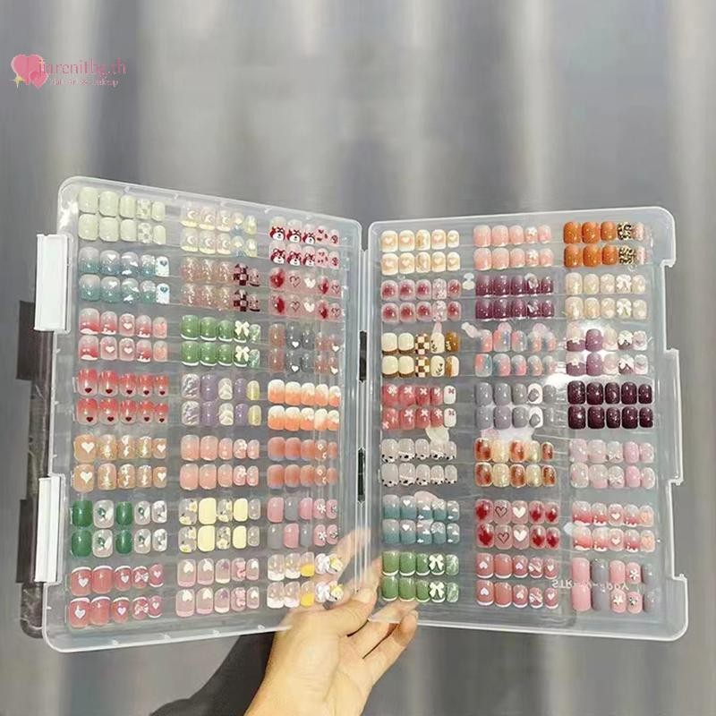 RENBG 300 ชิ้น/10 แผ่นสองด้านแสดงชั้นวางเล็บเคล็ดลับ Self-Adhesive ที่ ...