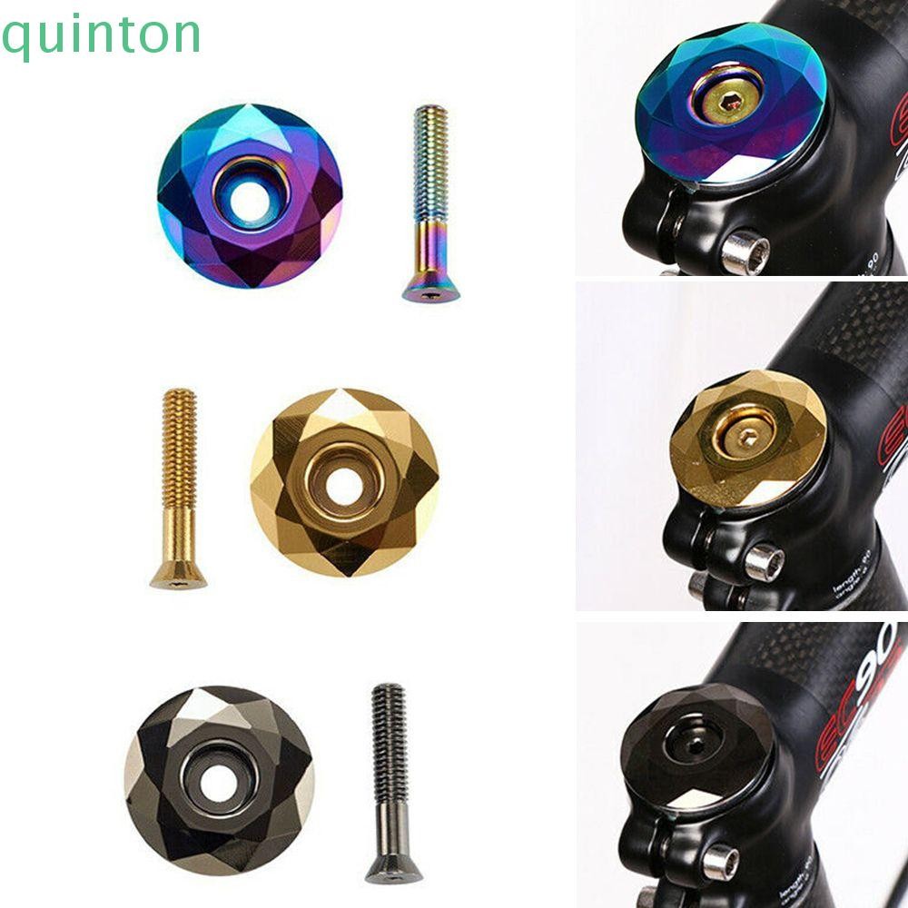 QUITON Fork Top Cap สกรูอลูมิเนียมอุปกรณ์ขี่จักรยานจักรยานเสือหมอบ ...