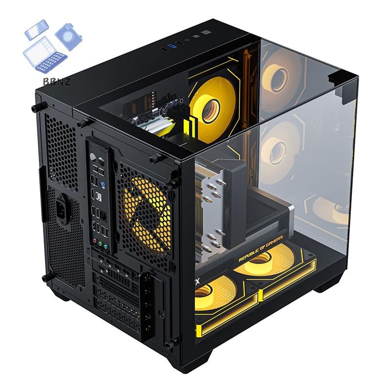 [BBNZ]270 องศาโปร่งใสคอมพิวเตอร์เดสก์ท็อป PC Tower สําหรับ M-ATX/ITX ...