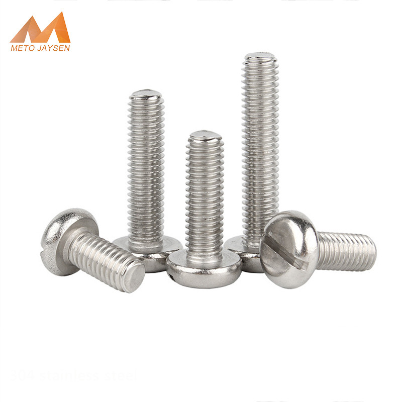 M5 M6 M8 M10 304 สแตนเลส Slotted หัวกลมสลักเกลียวหัวกระทะสกรูความยาว 8 มม.-60 มม.มิลลิเมตร ...