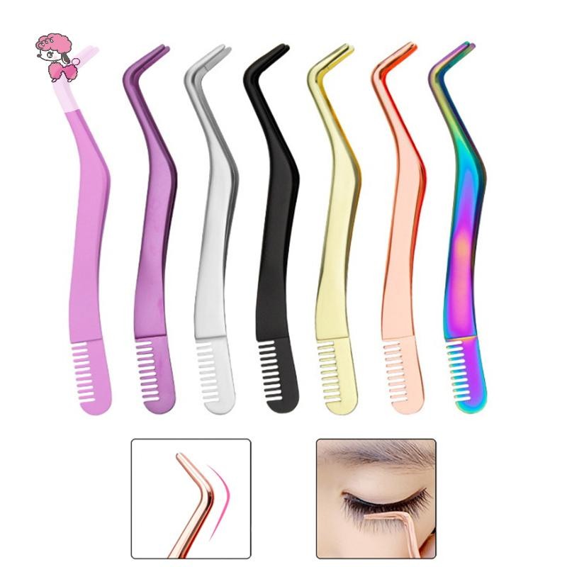 GRL 1 ชิ้นขนตาหวีแหนบสแตนเลส Anti-Static Non-Magnetic Professional ...