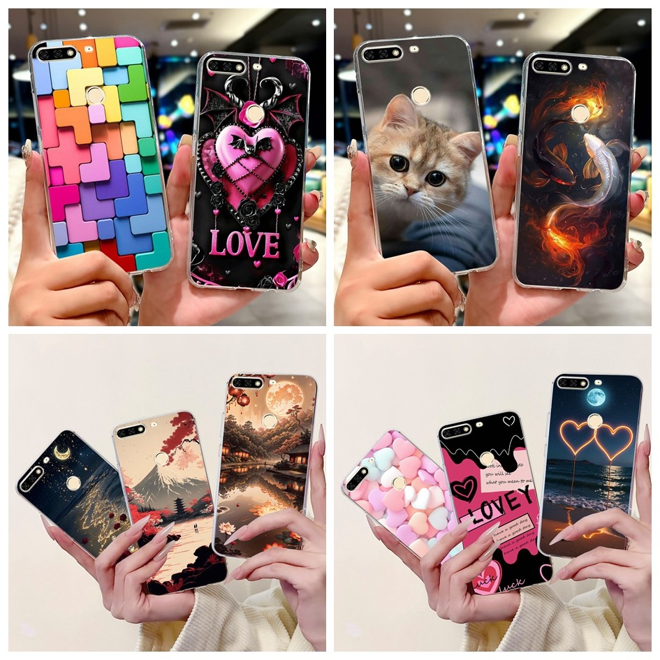 ปลอกใหม่สําหรับ Huawei Y7 2018 / Y7 Prime / Nova 2 Lite / Honor 7C กรณี ...