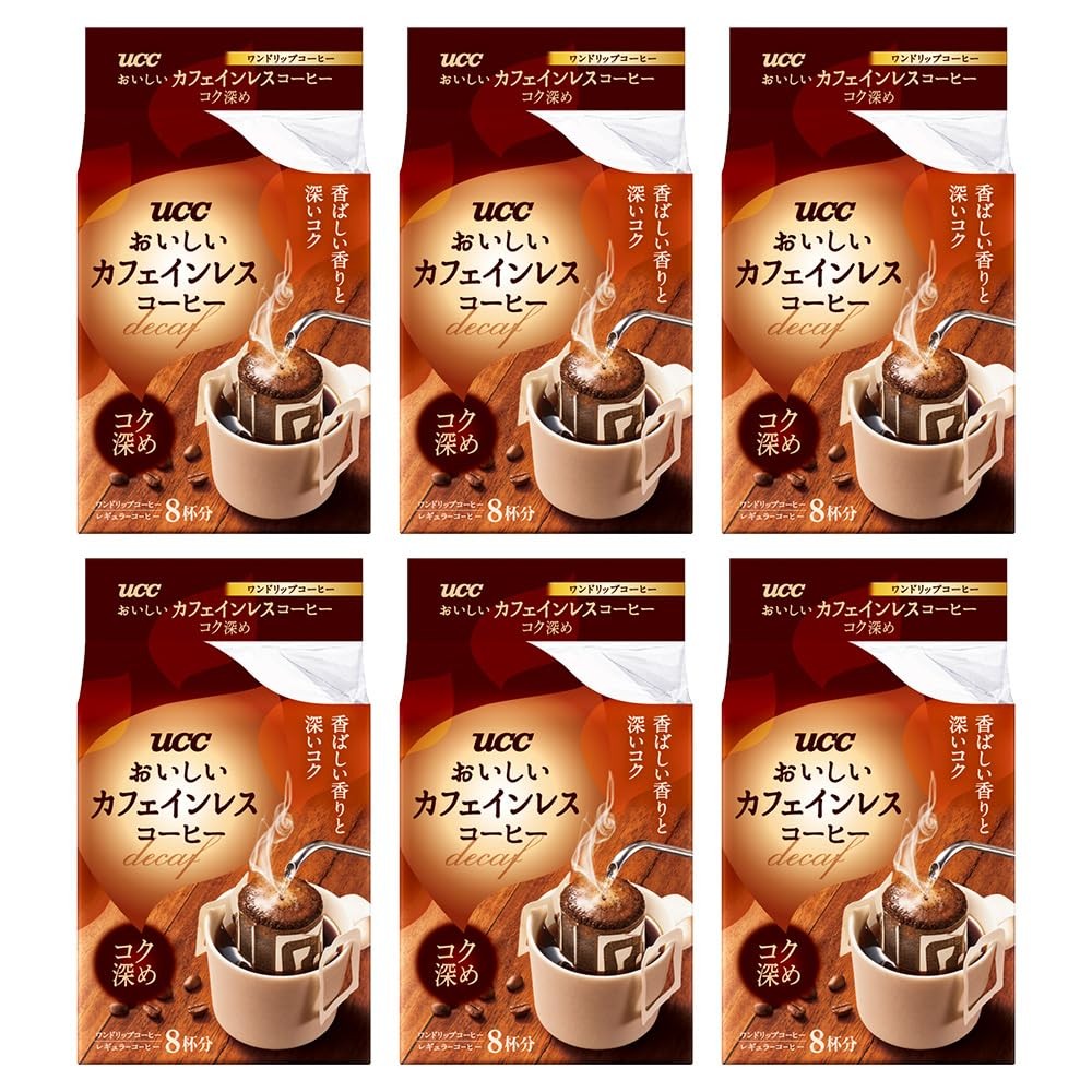 UCC Delicious Decaf Drip Coffee, Rich Flavor, 8P x 6 cups【Decaf】【Non ...