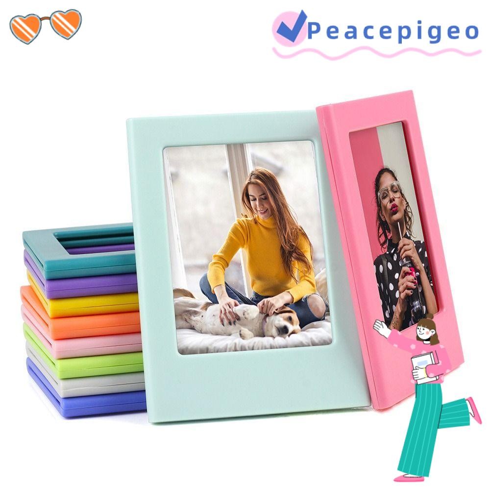 PEACEPIGEO กรอบรูป 3 นิ้ว, กรอบรูป ABS Instax หลากสี, กรอบรูปแม่เหล็กติดตู้เย็นออกแบบแม่เหล็ก ...