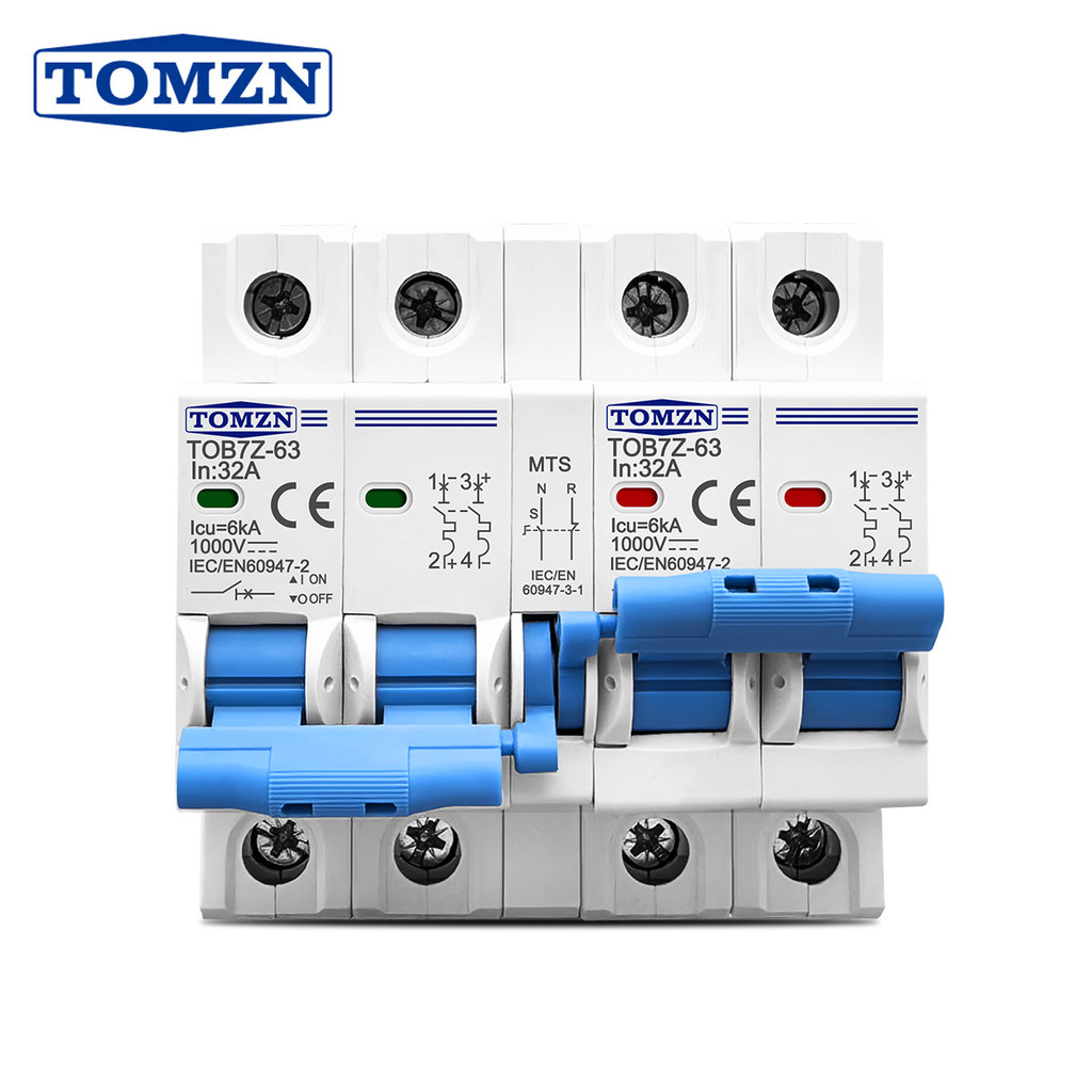 TOMZN 2P Plus 2P DC MTS Dual Power Manual Transfer Switch Circuit ...
