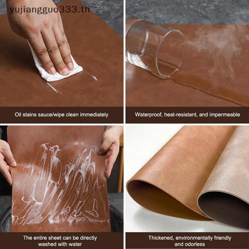 # yujiang # 1 ชิ้น S/L สองด้าน Anti Slip PU ฉนวนกันความร้อน Pad ตาราง Mat สไตล์นอร์ดิกเลียนแบบ ...
