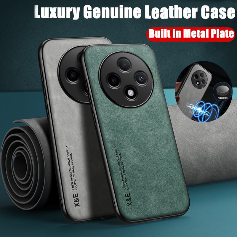 สําหรับ OPPO F27 Pro+ CPH2643 Slim Minimalist ของแท้ Lamb หนังแผ่นโลหะ ...