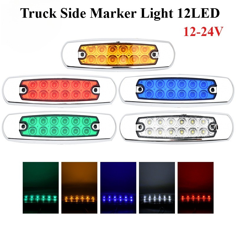 12-24V Truck Side Marker Light 12LED Car Trailer Clearance Side Light ...
