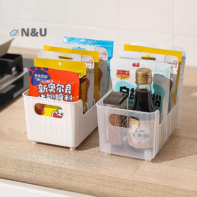 N&U อาหาร Packet Organizer Bins พลาสติกห้องครัวลิ้นชักเก็บขนมกระเป๋า ...
