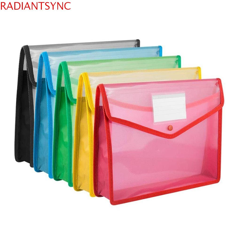 RADIANTSYNC แฟ้มซองจดหมาย Clear Storage สามมิติ Snap ปุ่มพลาสติก A4 โฟลเดอร์ Organizer | Shopee ...