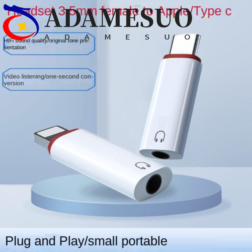 ADAMESUO ชุดหูฟังแบบมีสาย Type C Converter, 3.5 มม.หญิง Type C ชาย Type-C ถึง 3.5 มม., สายสัญญาณ ...