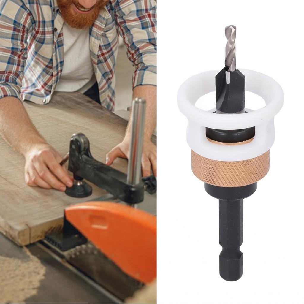 Counter Sinker Drill Bit Set Aluminium Alloy Countersink สำหรับงานไม้ ...