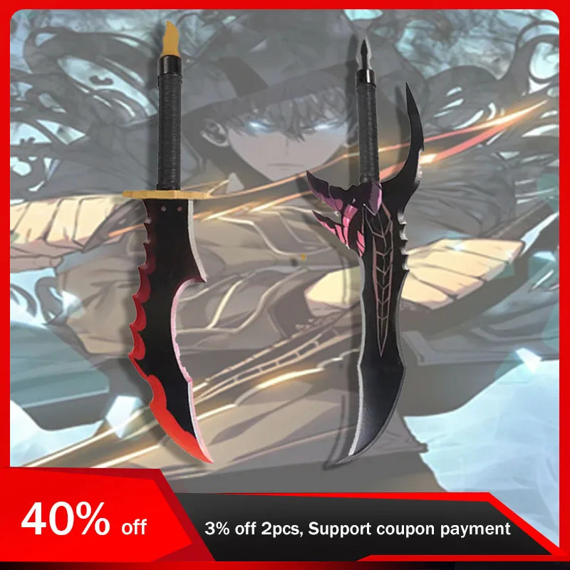 52cm/58cm Anime Solo Leveling Knight Killer Sword Fangs Cheng Xiaoyu ...