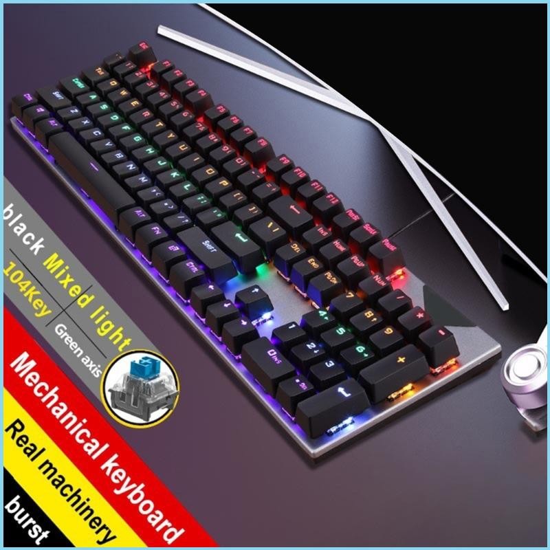 EZR SplashProof RGBs Illuminateds คีย์บอร์ดเกม Blue Mechanical Switches ...