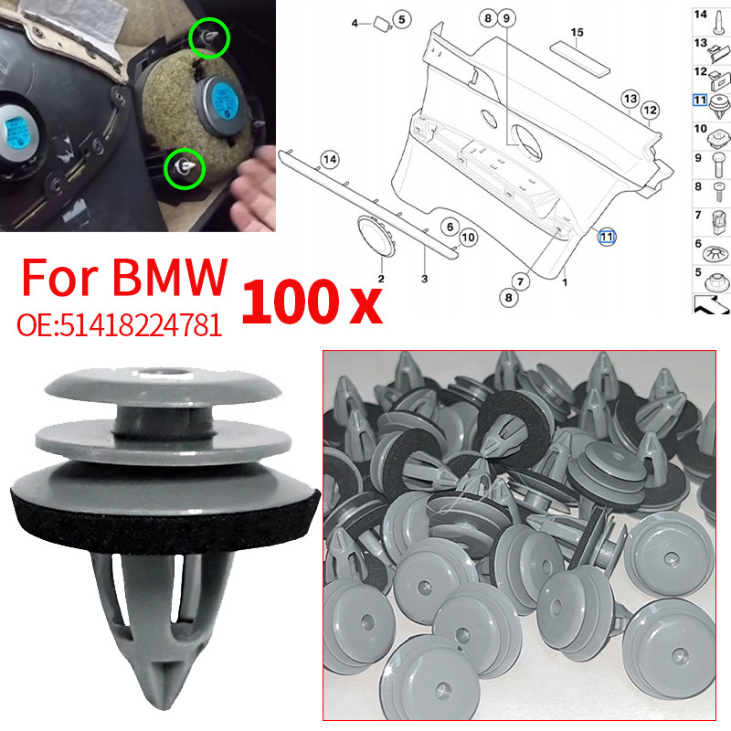 100X สําหรับ BMW E88 F45 E36 E46 E90 E91 F32 F33 F82 E60 E61 X1 E84 X3 ...