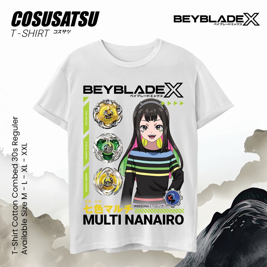 เสื้อยืด Nanairo Multi Maruchi Beyblade X | Shopee Thailand