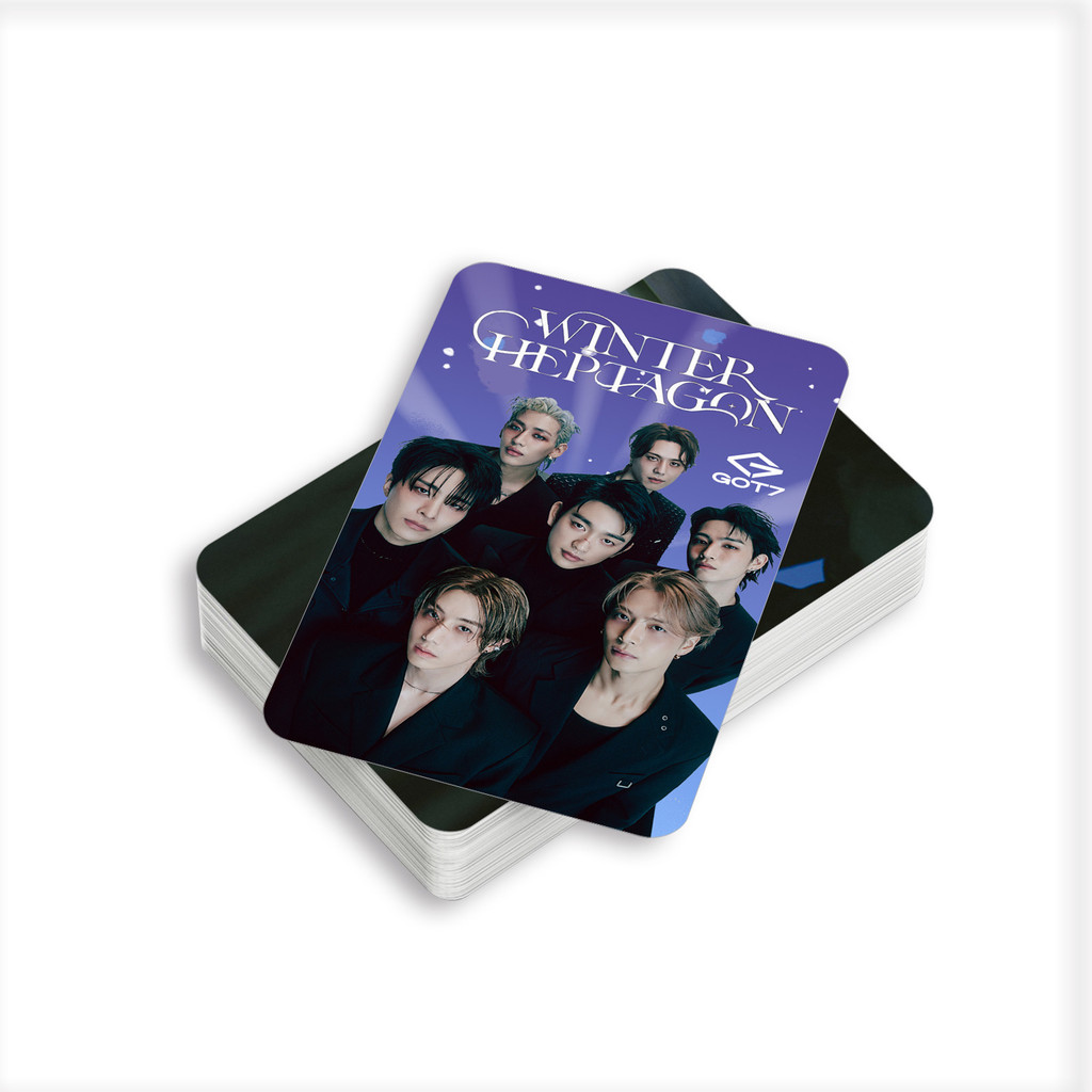 30-124pcs GOT7 WINTER HEPTAGON โฮโลแกรมเลเซอร์การ์ด Lomo Jackson Wang ...