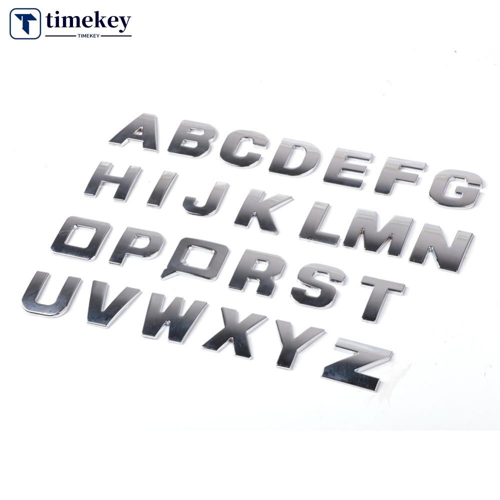 TME 1 ชิ้น DIY 3D โลหะตัวอักษรสติกเกอร์สัญลักษณ์รถยนต์ตัวอักษรป้ายเงิน ...
