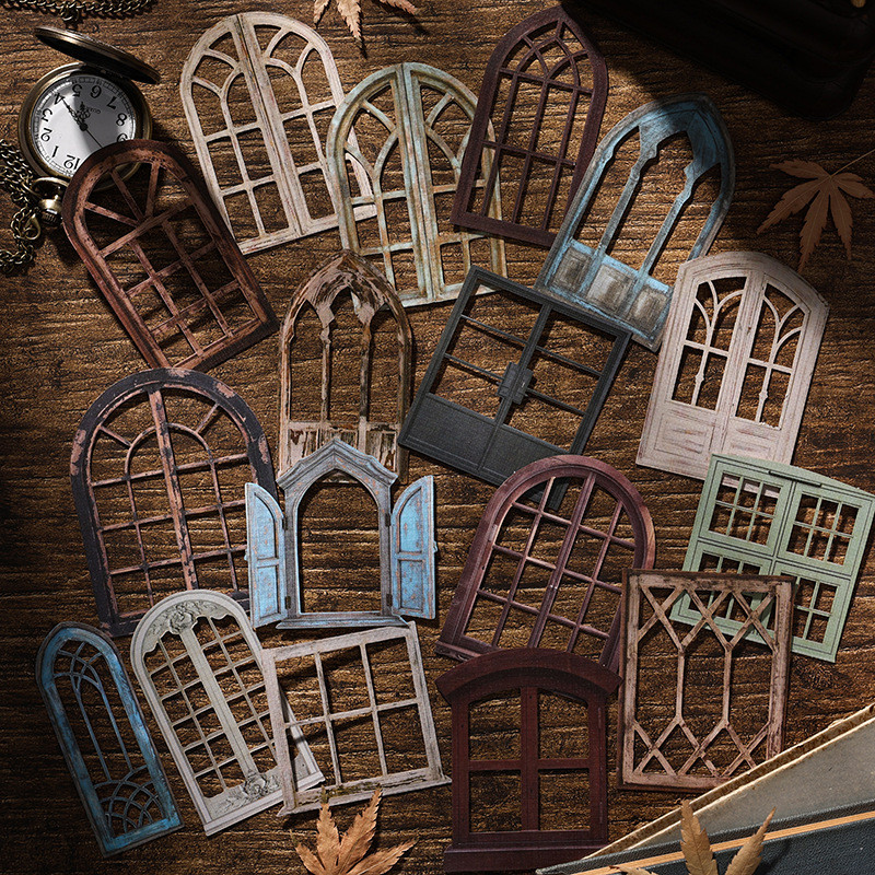 Journamm 10pcs Vintage Hollow Windows สมุดภาพกระดาษ DIY อัลบั้มภาพ ...