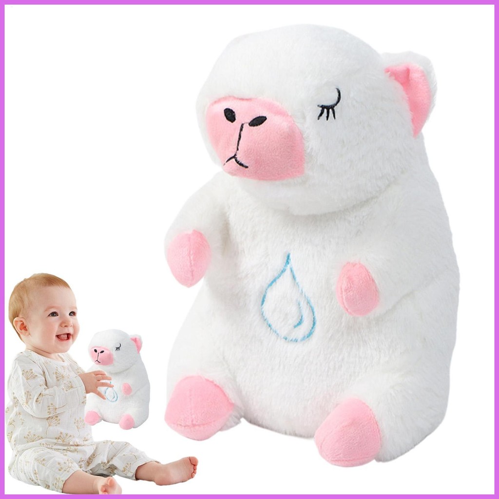 Capybara หายใจตุ๊กตาสัตว์ Heartbeat Soothing Snuggle สัตว์ Sleep Plush ...