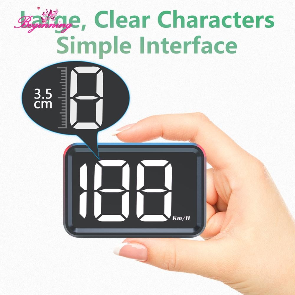 เริ่มต้น GPS KMH MPH HUD Digital Speedometer Head Up Display Digital ...