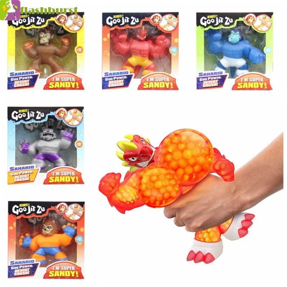 FLASHBURST Super Heroes ของเล่นยืด, สัตว์ยาง Man Dragon Goo Jit Zu เกม ...