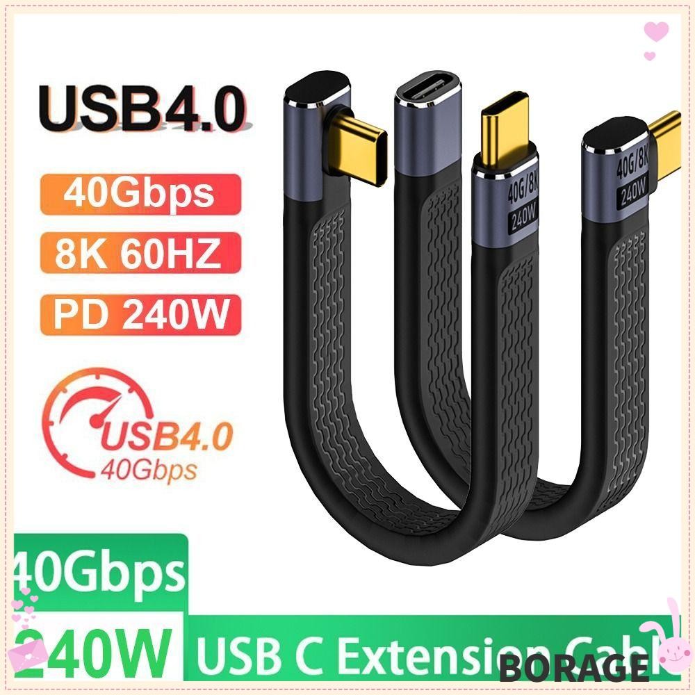 สาย BORAG 40Gbps USB4.0, ชิป E-Marker 8K 60HZ สาย USB C ถึง Type C, แล็ปท็อปสายขยายโทรศัพท์ ...