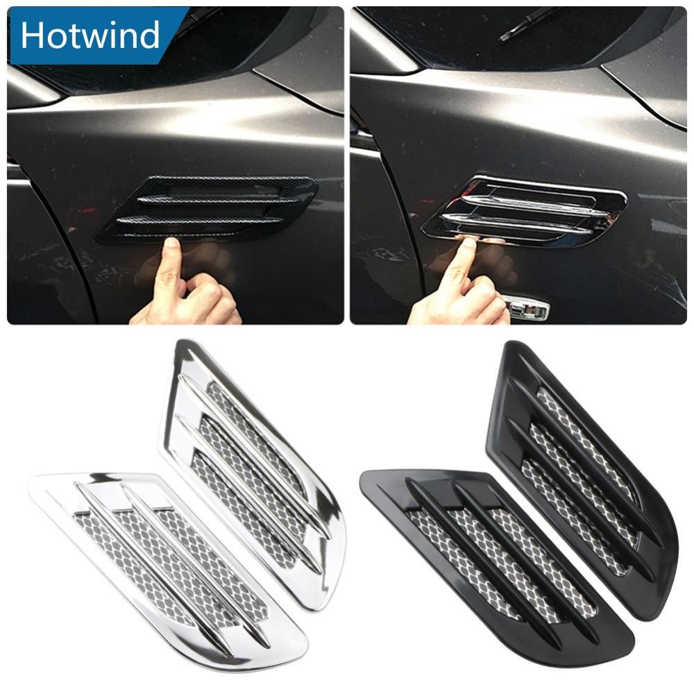 HW 2 ชิ้น Universal Weatherproof รถด้านข้าง Air Vent Fenders Hood Auto ...