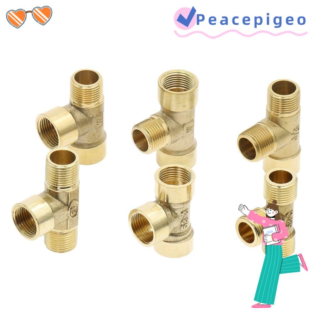 PEACEPIGEO ข้อต่อท่อ, ทองเหลือง 1/8" 1/2 "3/4" 1" ท่อ Barb, ทนทานชาย/หญิงด้าย Tee ประเภทท่อ ...