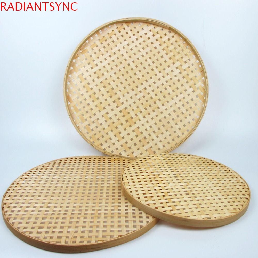 RADIANTSYNC ตะแกรงไม้ไผ่ผลไม้ผลิตภัณฑ์ไม้ไผ่ Dim Sum Cross Hole แบบพกพาอาหารทอดถาดอาหาร | Shopee ...