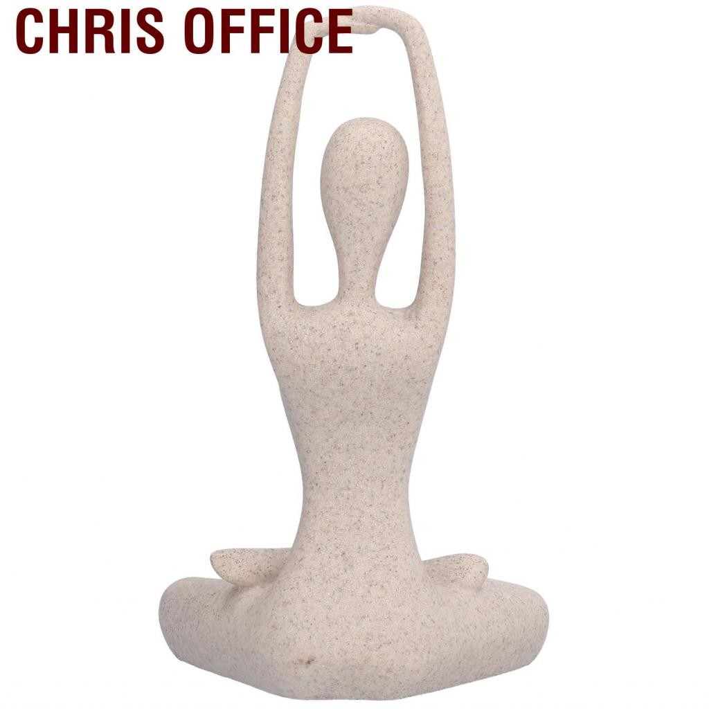 Chris office โยคะโพสต์รูปปั้นโต๊ะตกแต่งเรซิ่นที่เป็นมิตรกับสิ่งแวดล้อม ...
