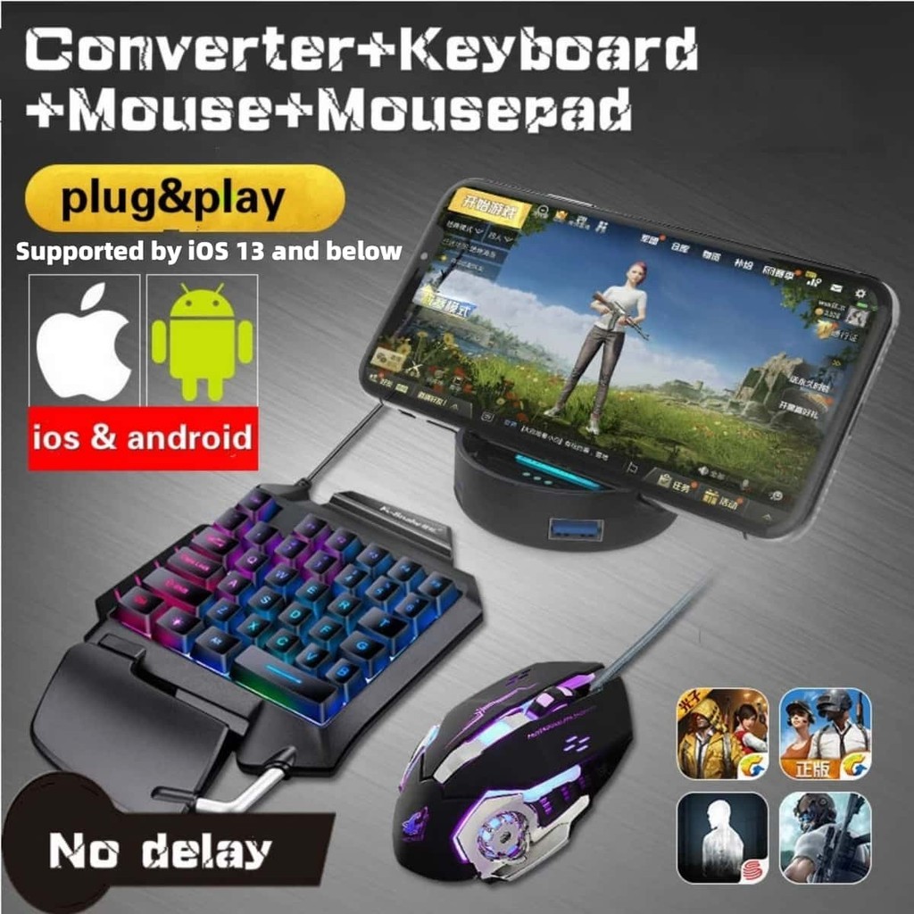 M1 Pro Mobile Controller คีย์บอร์ดเกมเมาส์ Converter Pubg ตัวควบคุมมือ ...