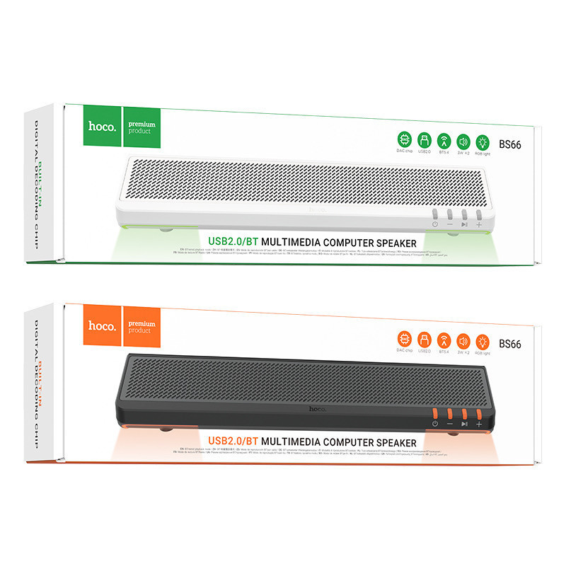 Hoco BS66 ลำโพงคอมพิวเตอร์ USB 2.0 + Bluetooth ดีไซน์พรีเมียม รองรับ Type-C เสียงชัดลำโพงซาวด์ ...