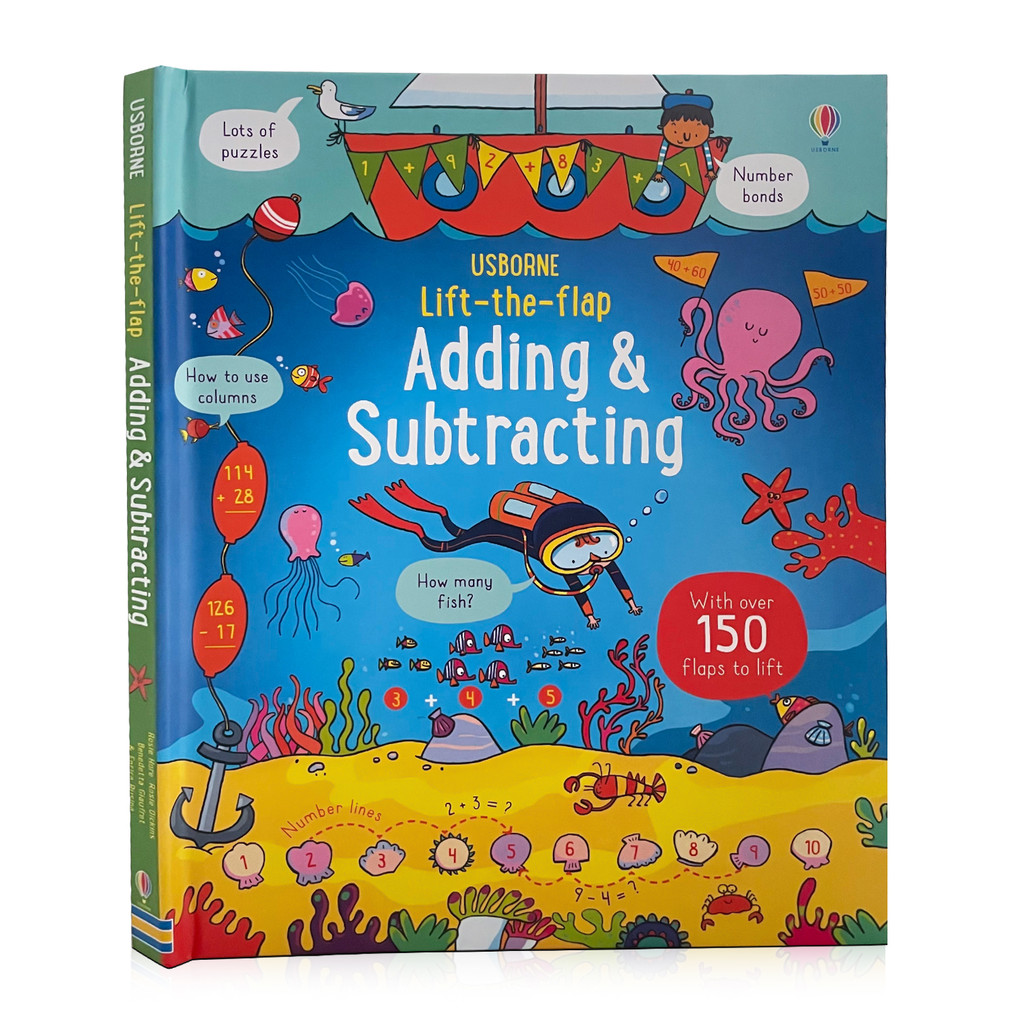 Usborne Lift-the-Flap Adding & Subtracting Educational English 3D Flap ...
