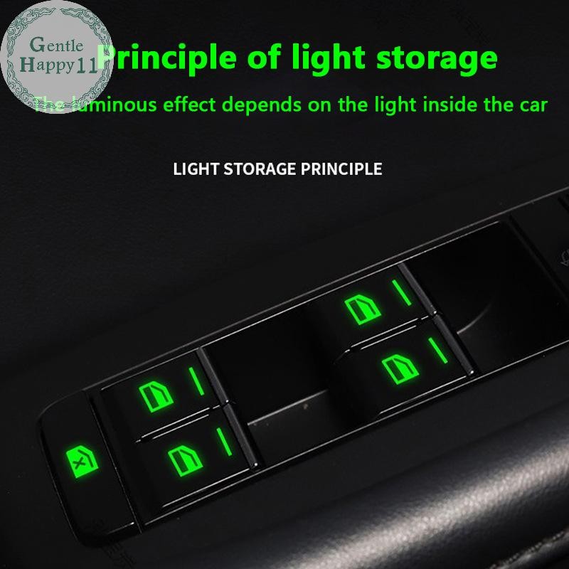 GentleHappy 1Sheep รถหน้าต่าง Lifter Luminous ปุ่มสติกเกอร์ประตู ...