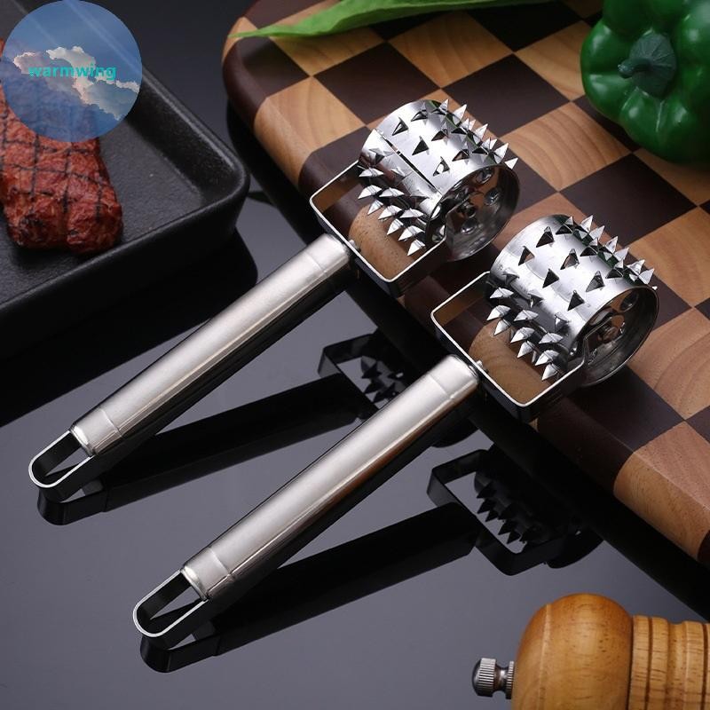 Warmwing สแตนเลสสเต็กเนื้อ Tenderizer ค้อนเนื้อหลวมเข็มเจาะทุกวัน Tendon Breaker เนื้อใส่เข็ม ...
