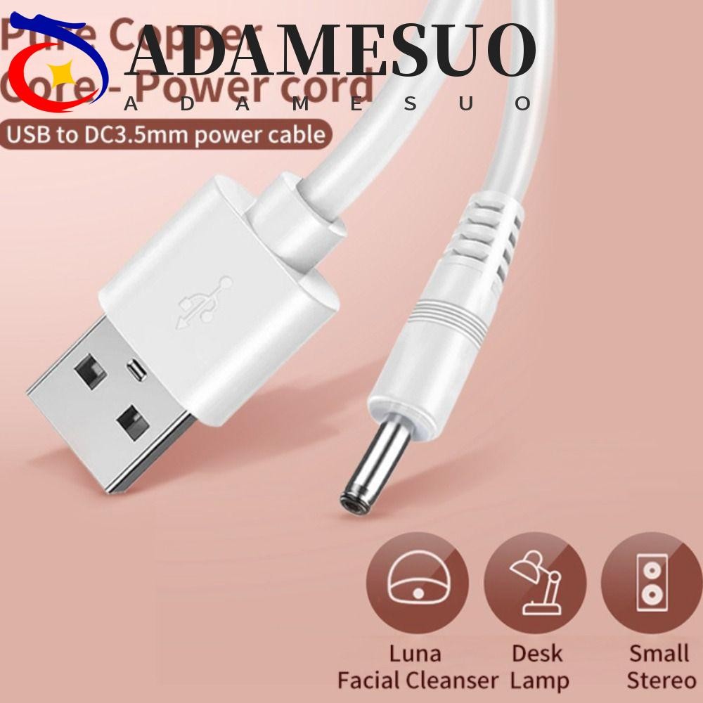 ADAMESUO Usb To Dc 3.5 มม.สายเคเบิลอะแดปเตอร์สาย Usb To Dc 3.5 มม.USB วงกลมรูอะแดปเตอร์มินิ ...