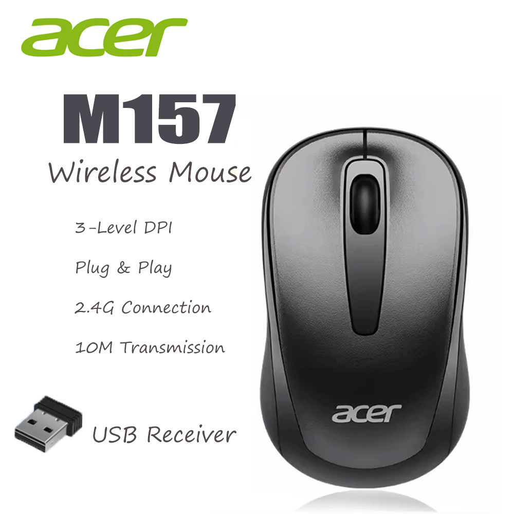 Acer M157 เมาส์ไร้สาย Bluetooth 2.4GHz การเชื่อมต่อสำนักงานและบ้านพร้อม ...